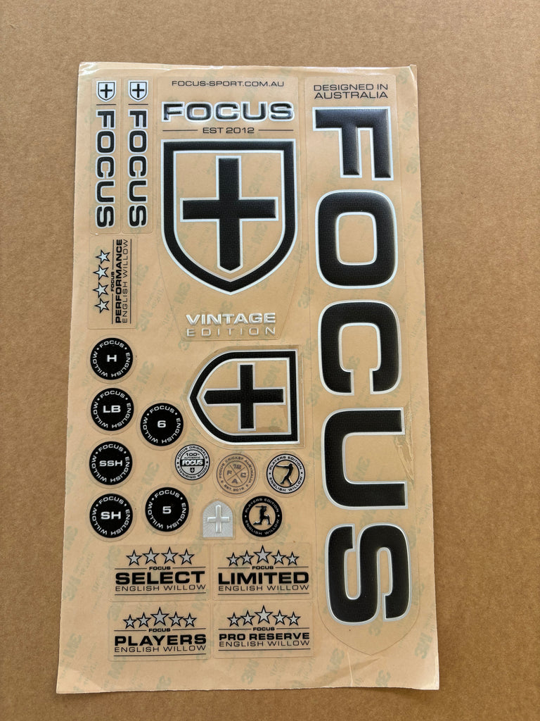 Focus VINTAGE Bat Stickers – Focus Cricket